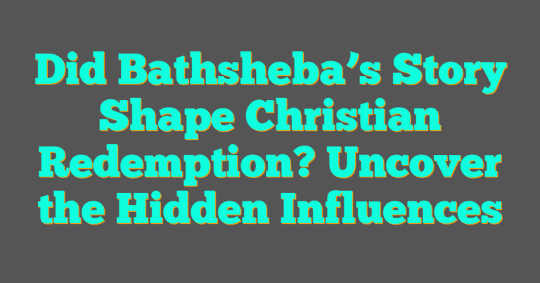 Did Bathsheba’s Story Shape Christian Redemption? Uncover The Hidden ...