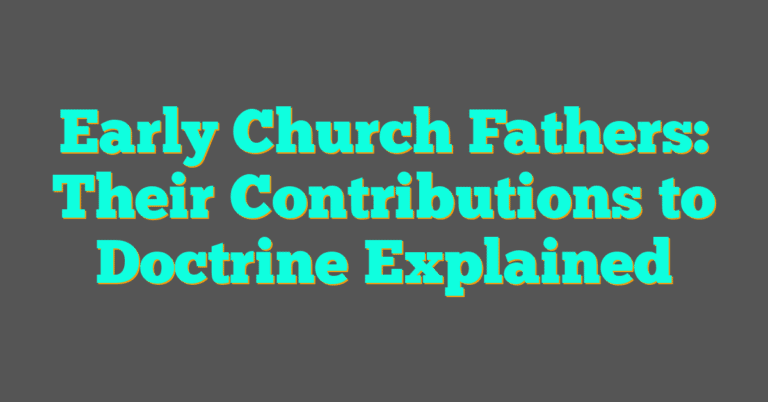 Early Church Fathers: Their Contributions To Doctrine Explained - The ...