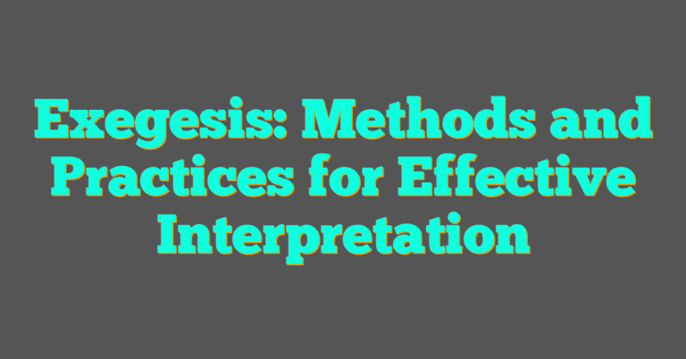 Exegesis: Methods And Practices For Effective Interpretation - The Witness