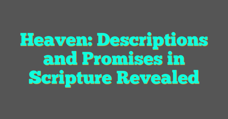 Heaven: Descriptions And Promises In Scripture Revealed - The Witness