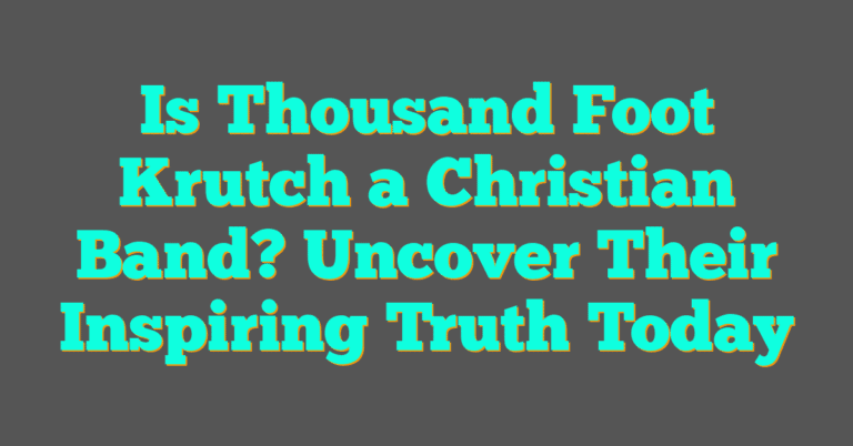 Is Thousand Foot Krutch A Christian Band? Uncover Their Inspiring Truth ...