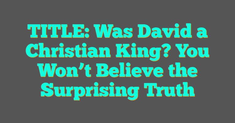 Was David A Christian King? You Won’t Believe The Surprising Truth ...